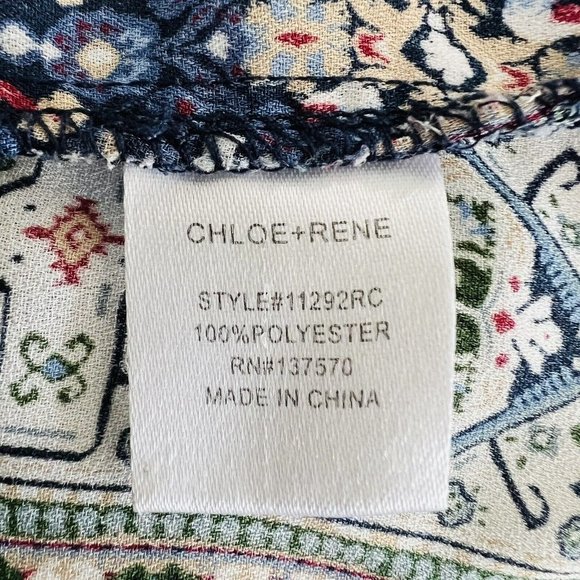 chloe & rene | Dresses | Clearance Chloe Rene Blue Patchwork Boho ...